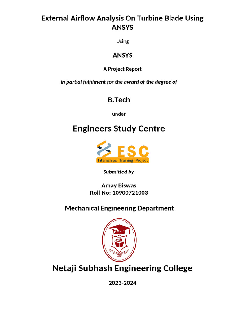 Extarnal Airflow Analysis | PDF | Turbine | Engines