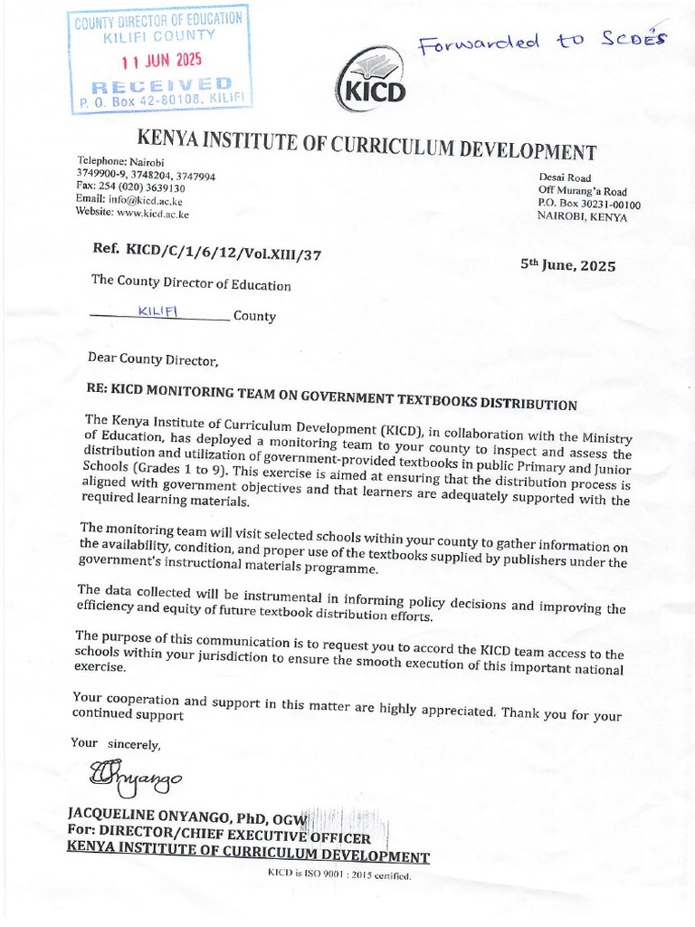 Kicd Monitoring Team On Government Textbooks Distribution | PDF