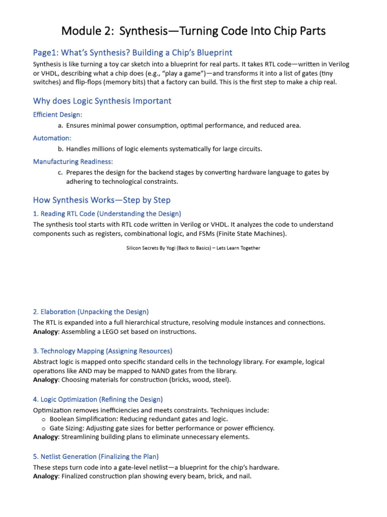 Decode The Magic Behind Synthesis 1745472819 | PDF | Logic Synthesis ...