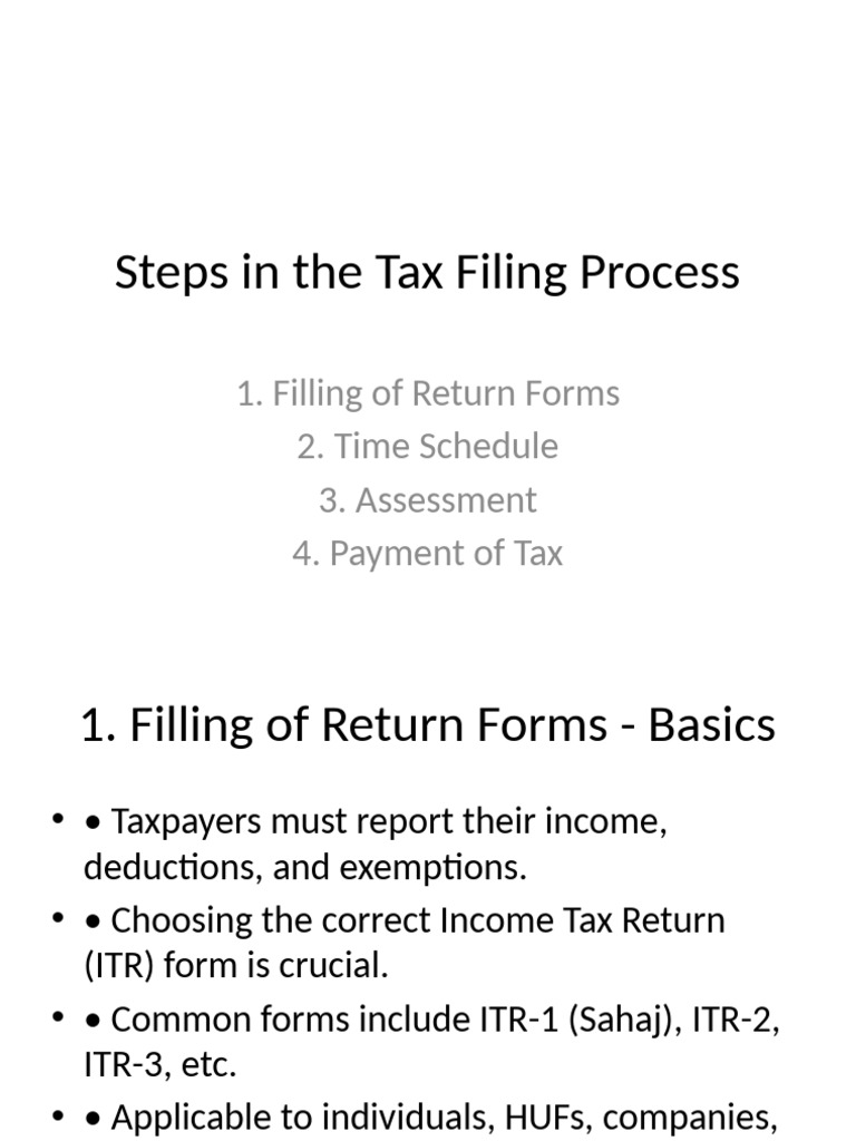 Detailed Tax Filing Process | PDF | Tax Refund | Taxes