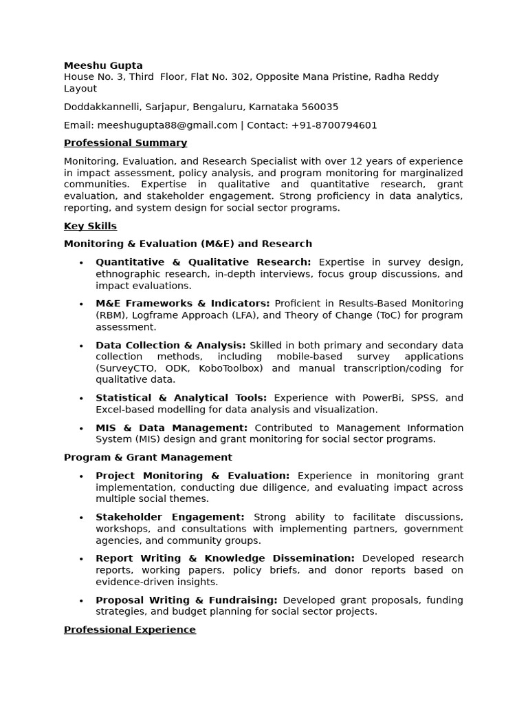 20250411meeshu Gupta 1 | PDF | Evaluation | Quantitative Research