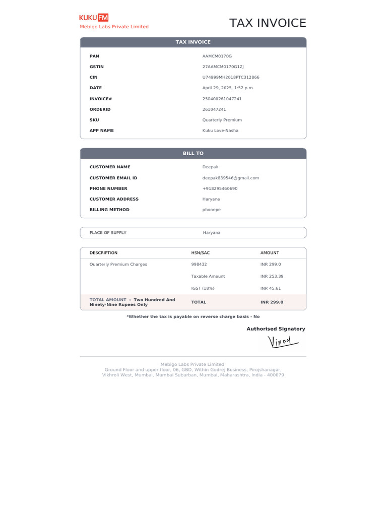 KukuFM Subscription | PDF