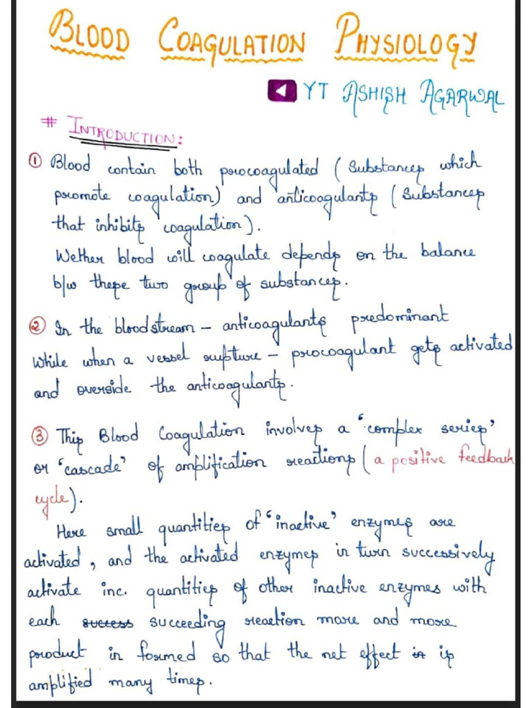 Blood Physio Part 2 | PDF