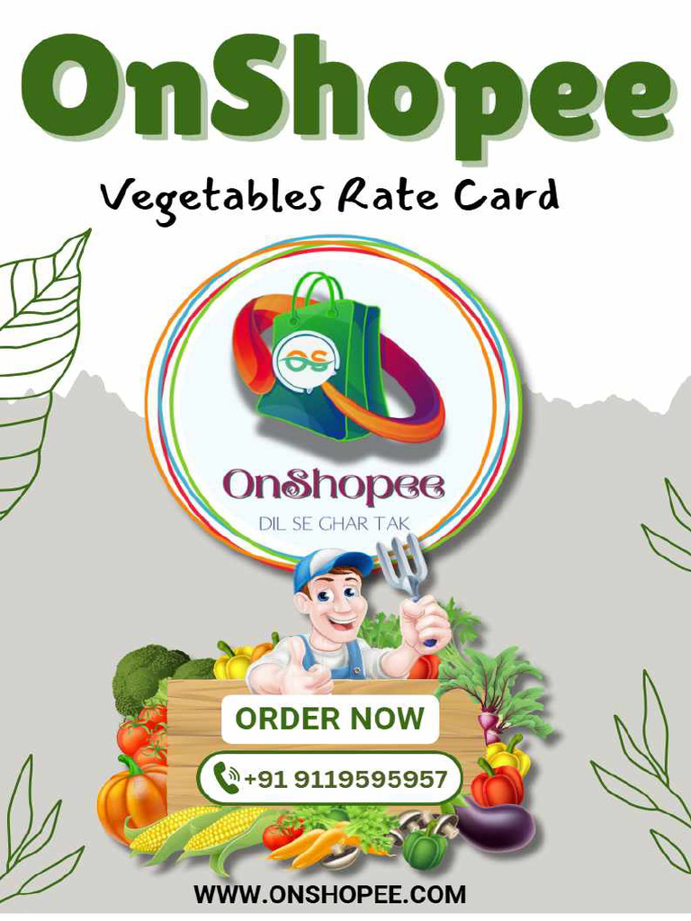 Vegetables Rate Card 23.06.25 | PDF