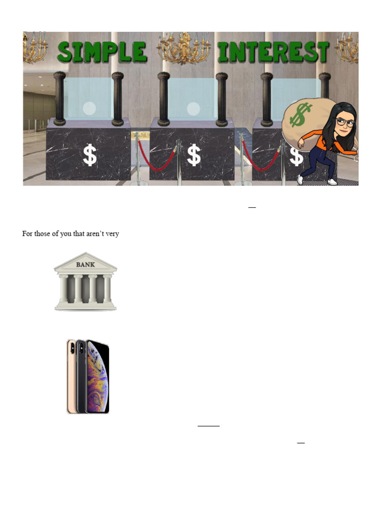 To Know - Simple Interest Lesson 1 | PDF | Interest | Loans