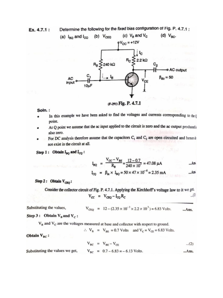BJT DC Bias Important Questions | PDF