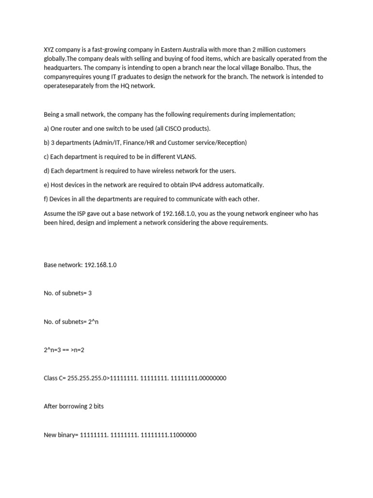 CCN Project Network Design for Bonalbo | PDF