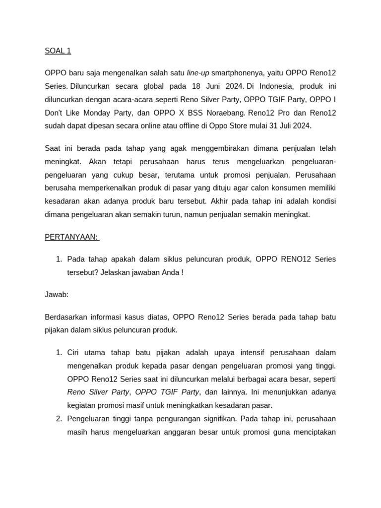 Tuton 3 Pengembangan Produk | PDF