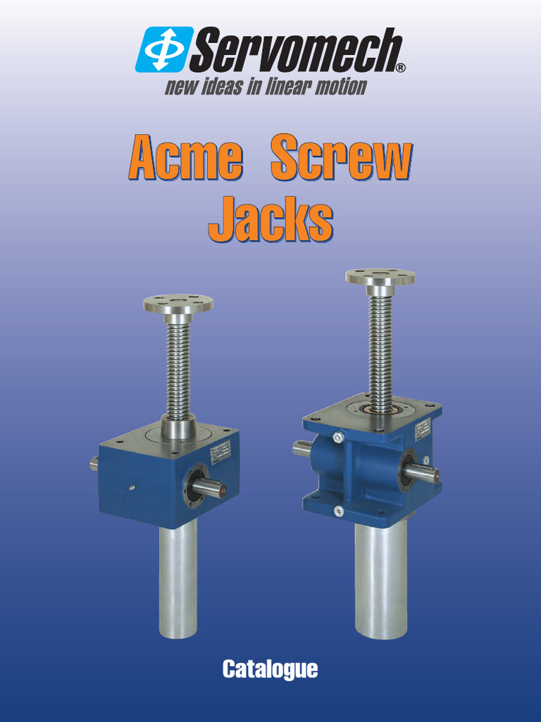 Acme Screw Jacks Catalogue Overview | PDF | Gear | Machines