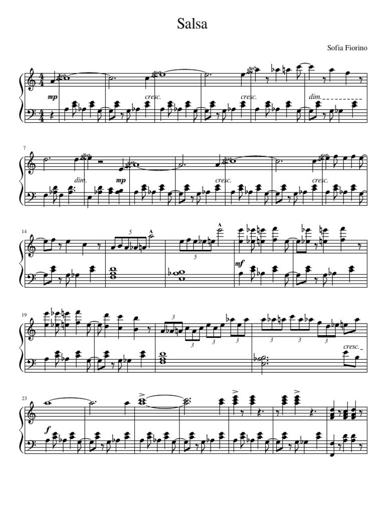 Sofia Fiorino's Salsa Composition | PDF