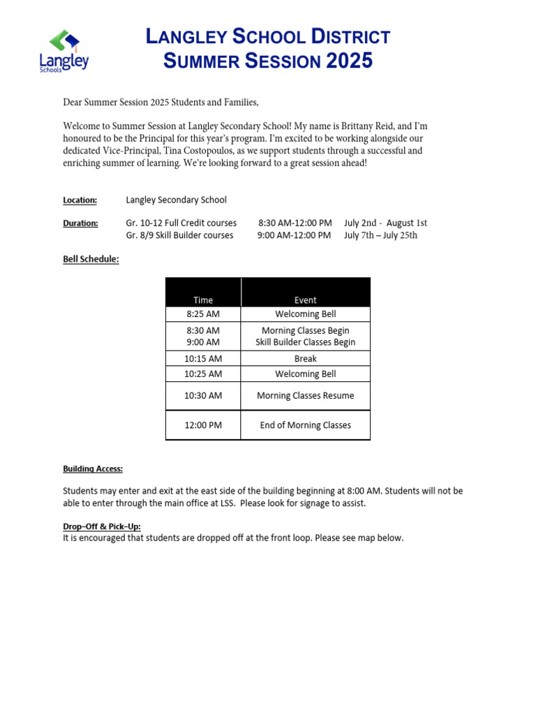Welcome To LSS Summer Session Letter To Students and Families 2025 ...