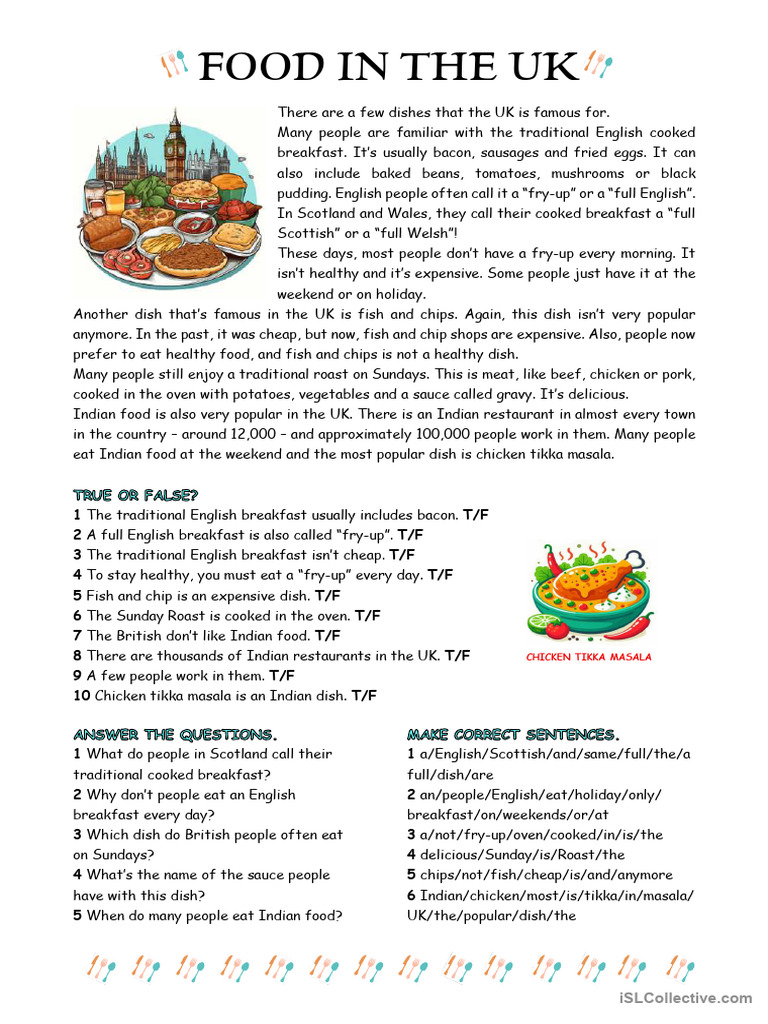 Top British Dishes and Breakfasts | PDF | Asian Cuisine | European Cuisine