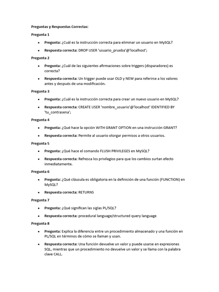 Examen SQL (T6) Teorico | PDF | SQL | Pl / Sql