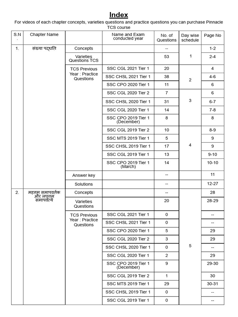 SSC Maths 6800 TCS MCQ Chapter Wise Coverage Hindi Medium Ebook | PDF ...
