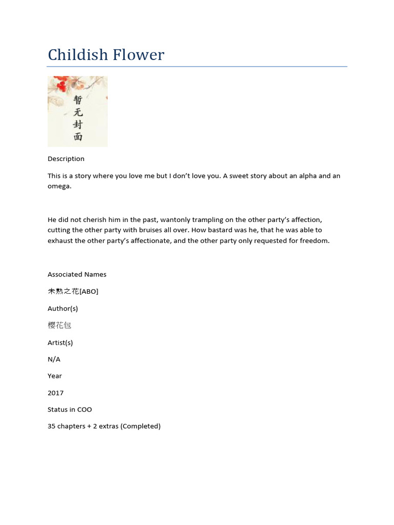 Childish Flower | PDF | Odor