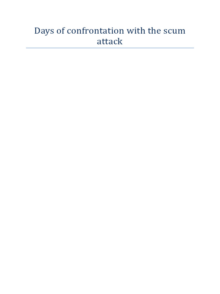 Days of Confrontation With the Scum Attack | PDF