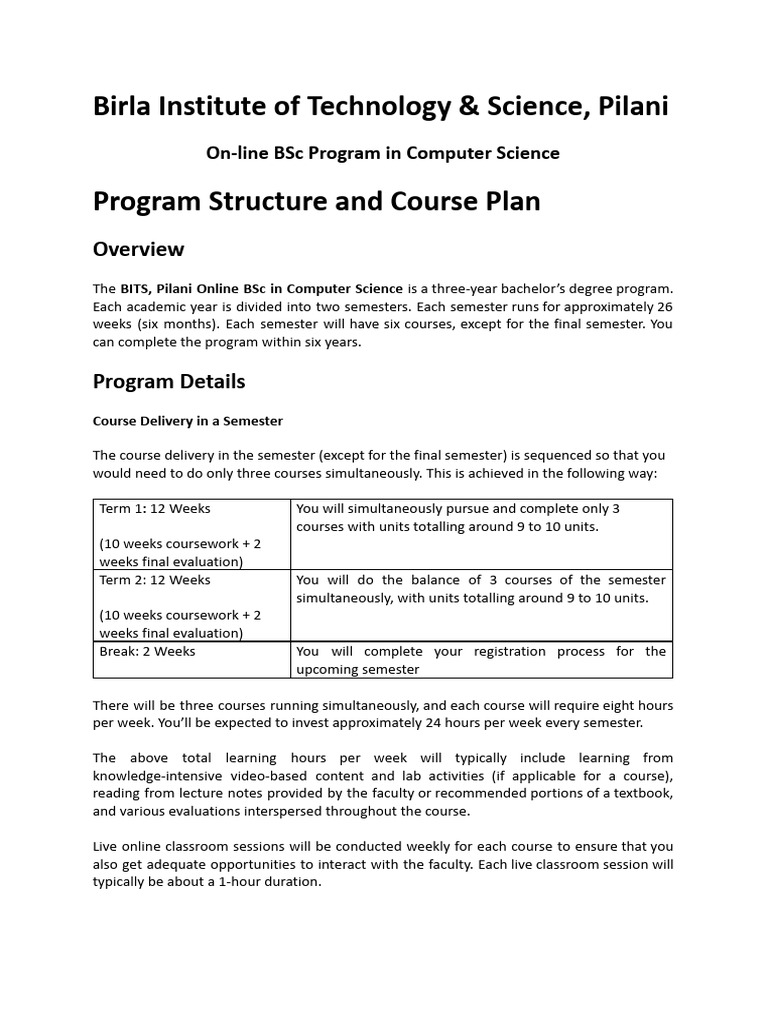 BITS Pilani Education Policy | PDF | Computer Programming | Databases