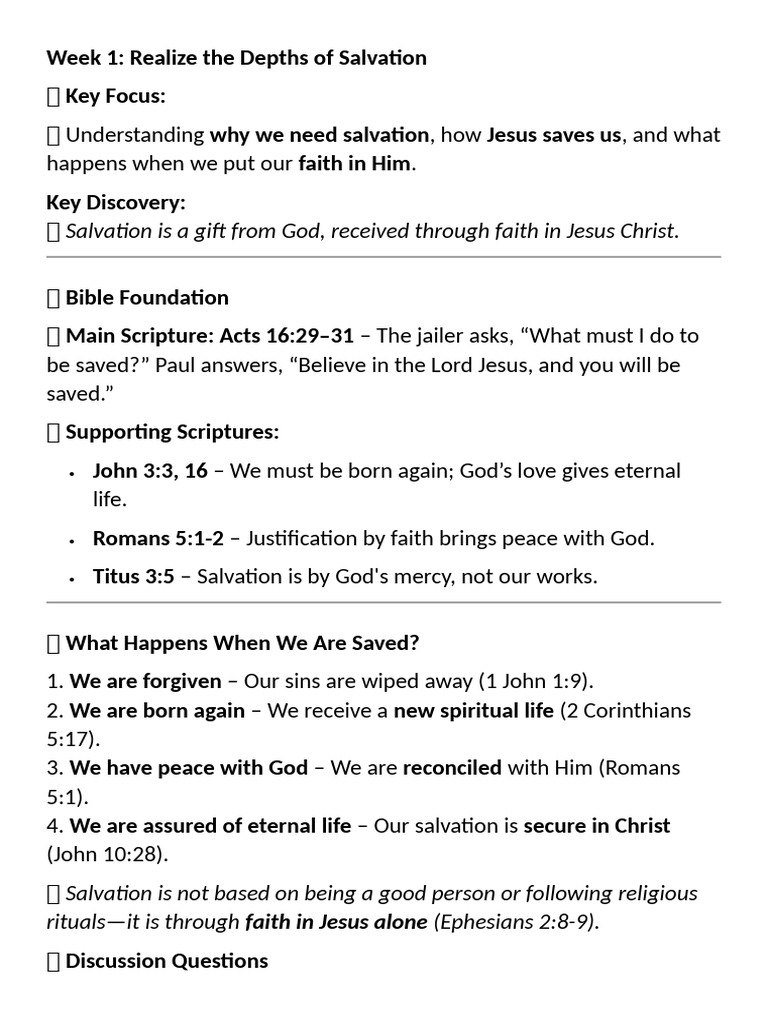 Understanding Salvation Through Faith | PDF