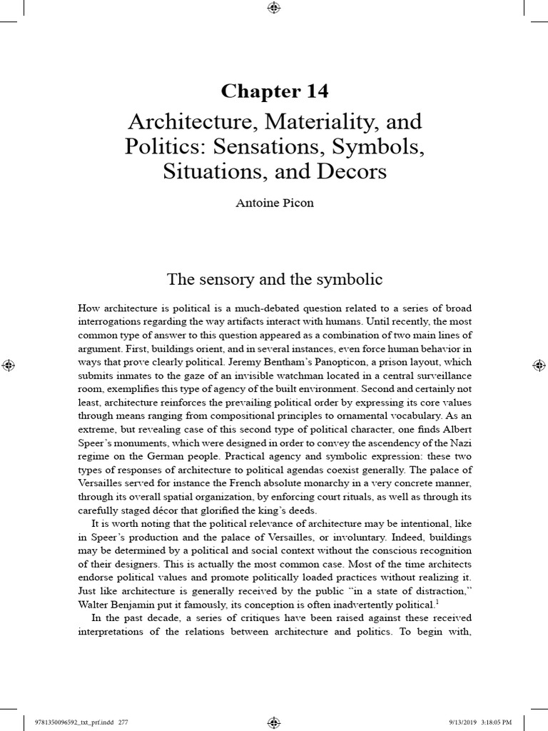 Antoine Picon Architecture Materiality A | PDF | Experience | Ornament ...