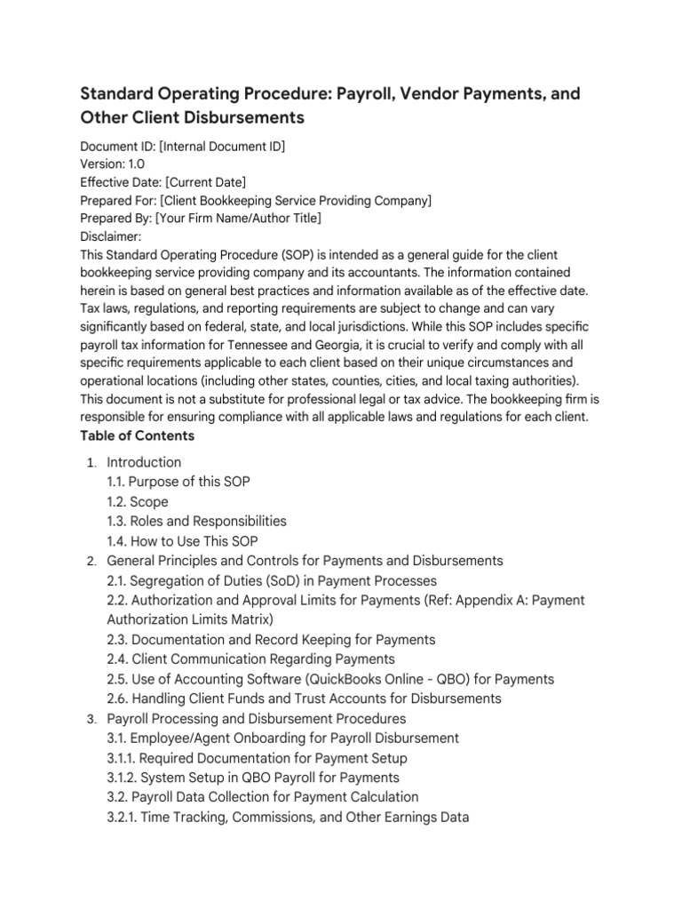 See You Genereated Sop - Financial - Operations - v2 - 0... | PDF | Payroll | Bookkeeping