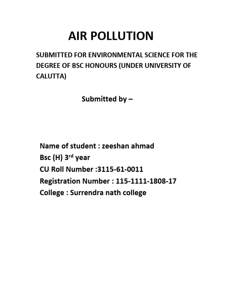 AIR POLLUTION PROJECT Converted Assassin Zeus | PDF