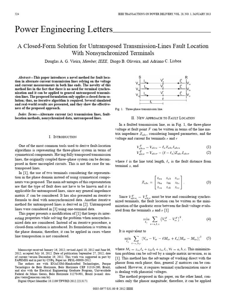 A Closed-Form Solution For Untransposed Transmission - 13 | PDF ...