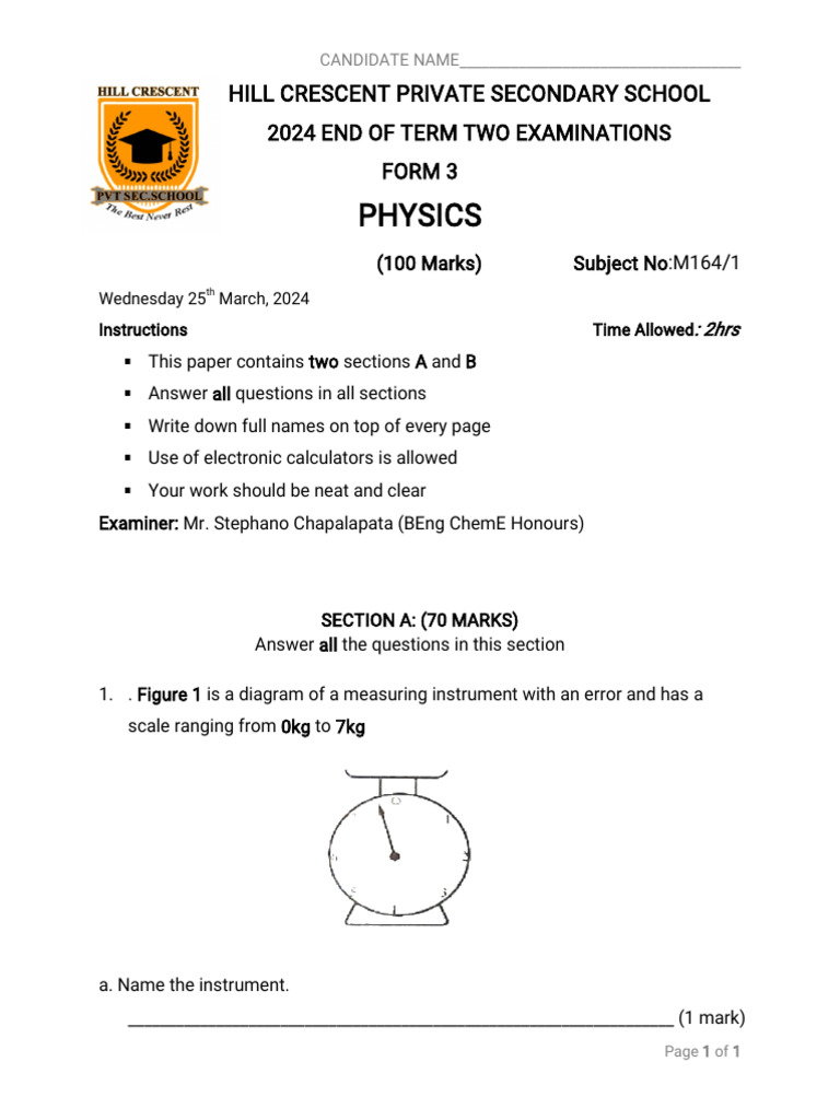 Physics Form 3 | PDF
