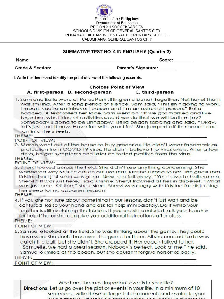Eng 6 ST4 Q3 | PDF