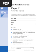 2019 Key Stage 2 Mathematics Paper 2 - Reasoning | PDF
