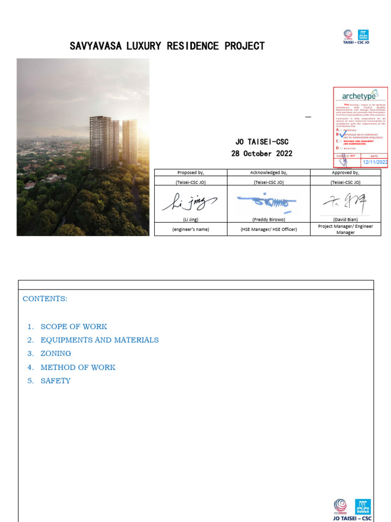 1111 - ACT Approved - SVP-TSC-STR-MDS-037 Rev.0 Method For Sequence Casting L2 - Roof LMR | PDF ...