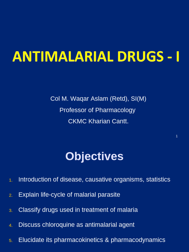 Antimalarial Drugs I, II-2025 | PDF | Malaria | Plasmodium Falciparum