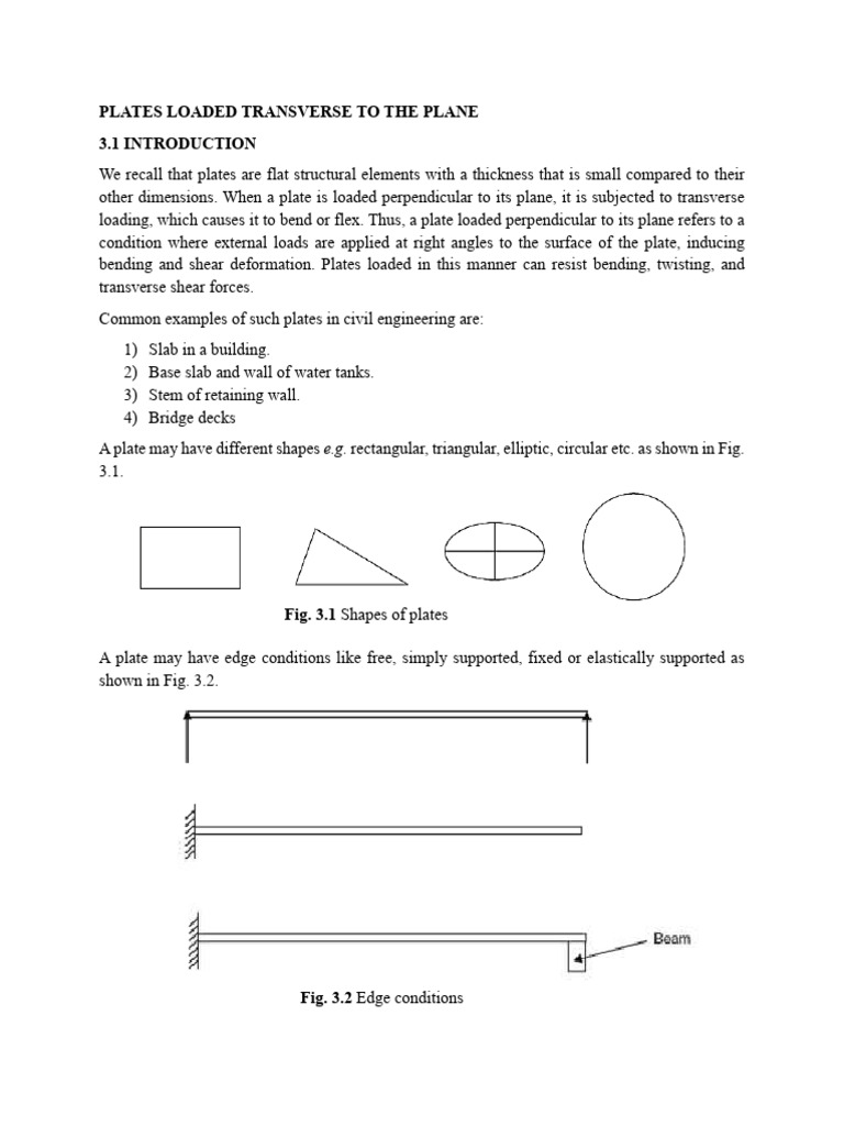 Lecture 3 - Plate Loaded Transverse To The Plane | PDF | Bending ...