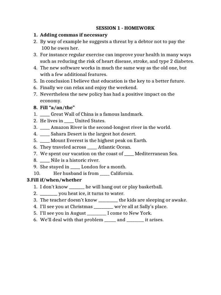 Session 1 - Homework | PDF