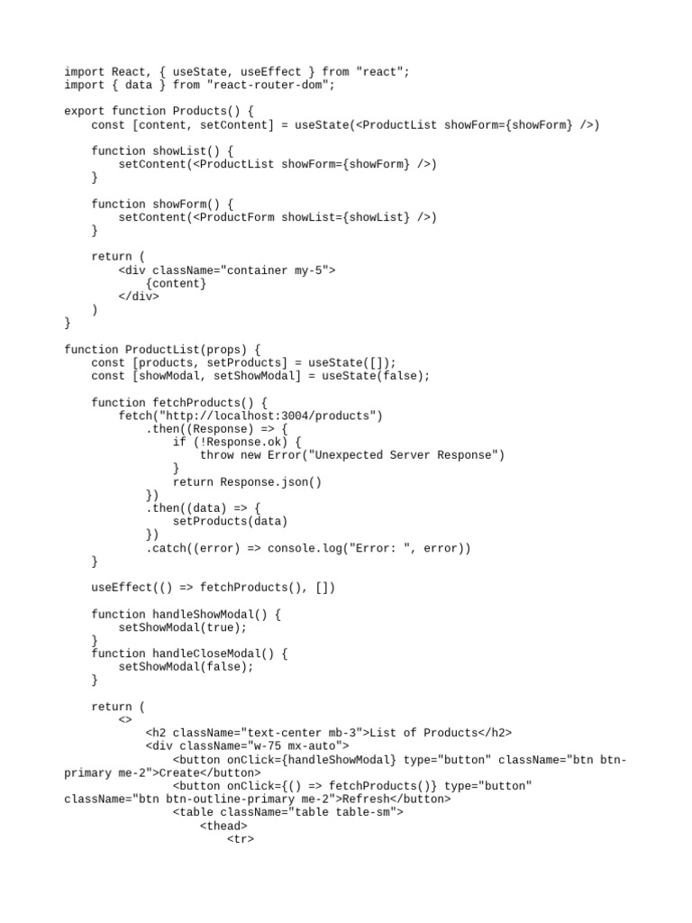 Import React, (UseState, UseEffect | PDF | Computing | Computer Programming