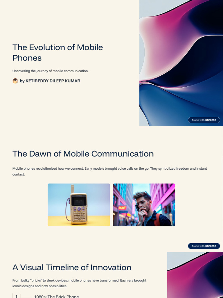 The Evolution of Mobile Phones | PDF | Smartphone | Telephone