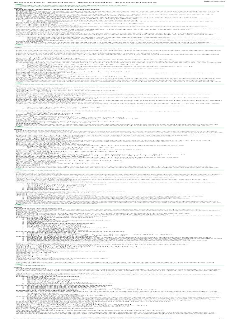 Fourier Series - Periodic Functions | PDF | Fourier Series | Function ...