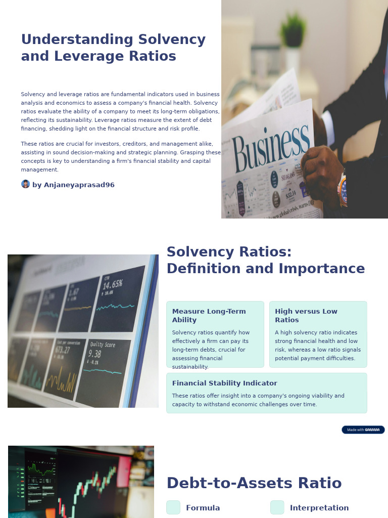 Understanding Solvency and Leverage Ratios | PDF | Leverage (Finance) | Debt