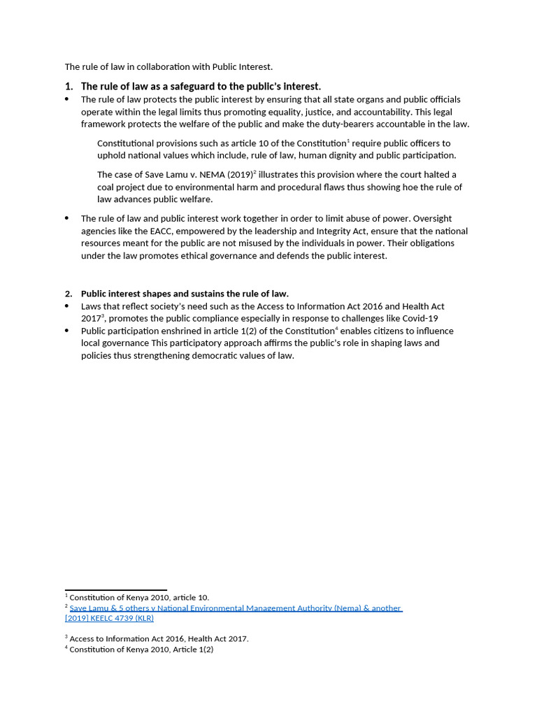 SFL Assignment Rule of Law | PDF