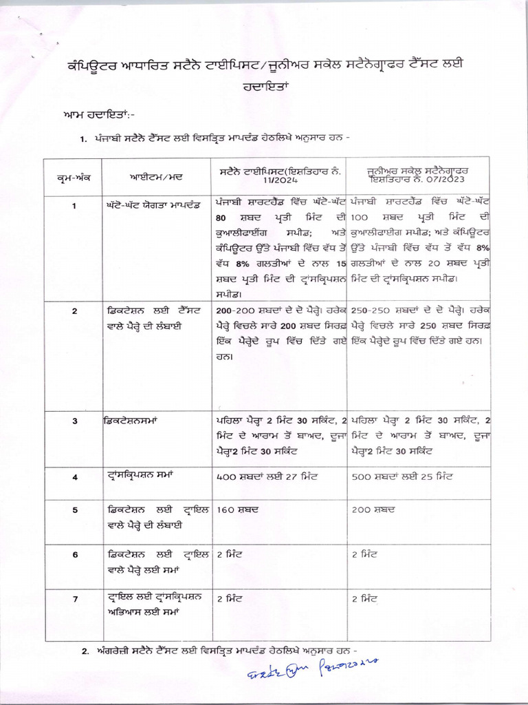 Instructions Steno | PDF