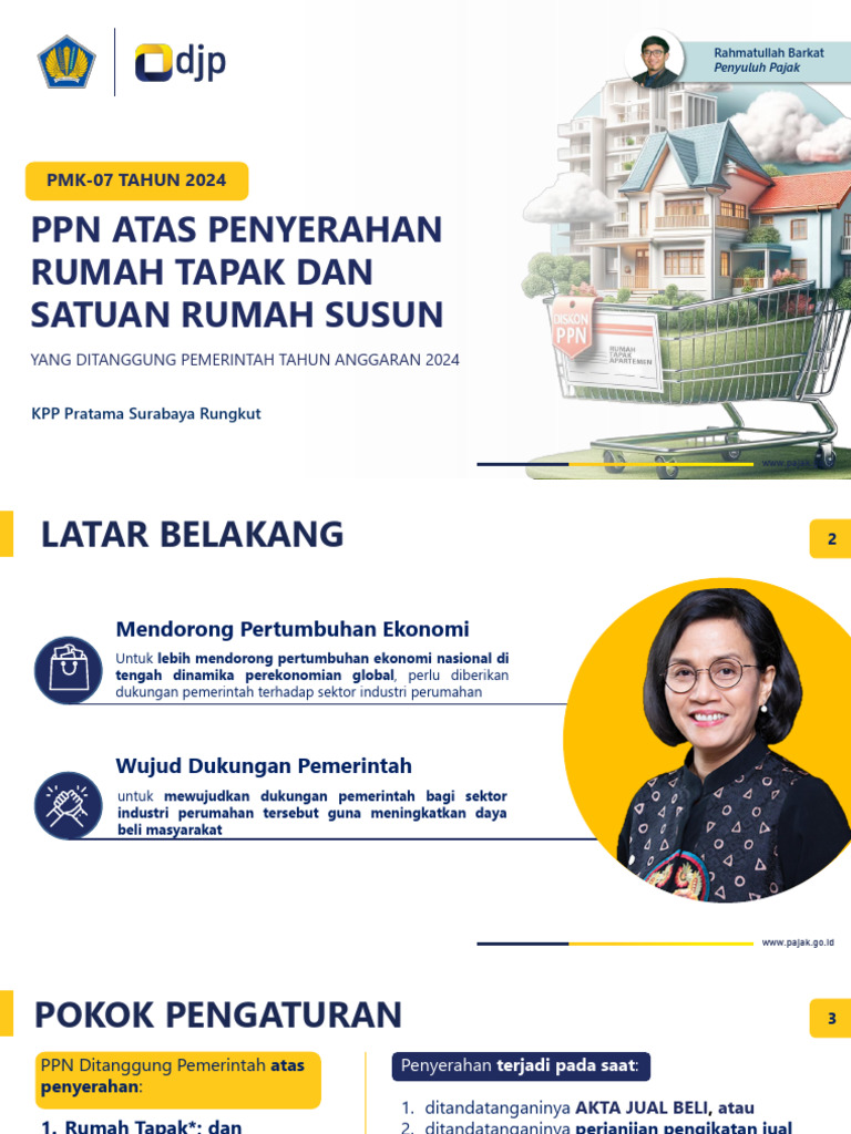 Paparan PMK 07 Tahun 2024 PPN Rumah Tapak Dan Rusun KPP Rungkut | PDF
