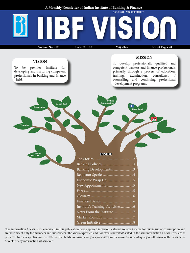 IIBF Vision Magazine 2025 05 | PDF | Reserve Bank Of India | Banks