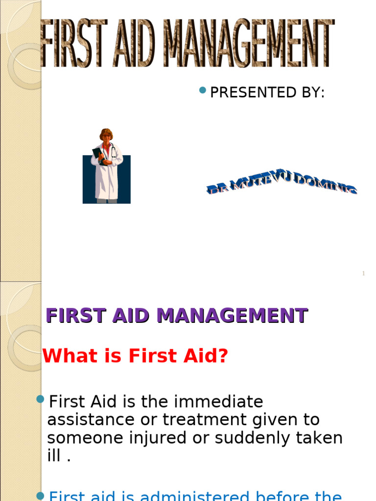 First Aid Management Overview | PDF | First Aid | Cardiopulmonary ...