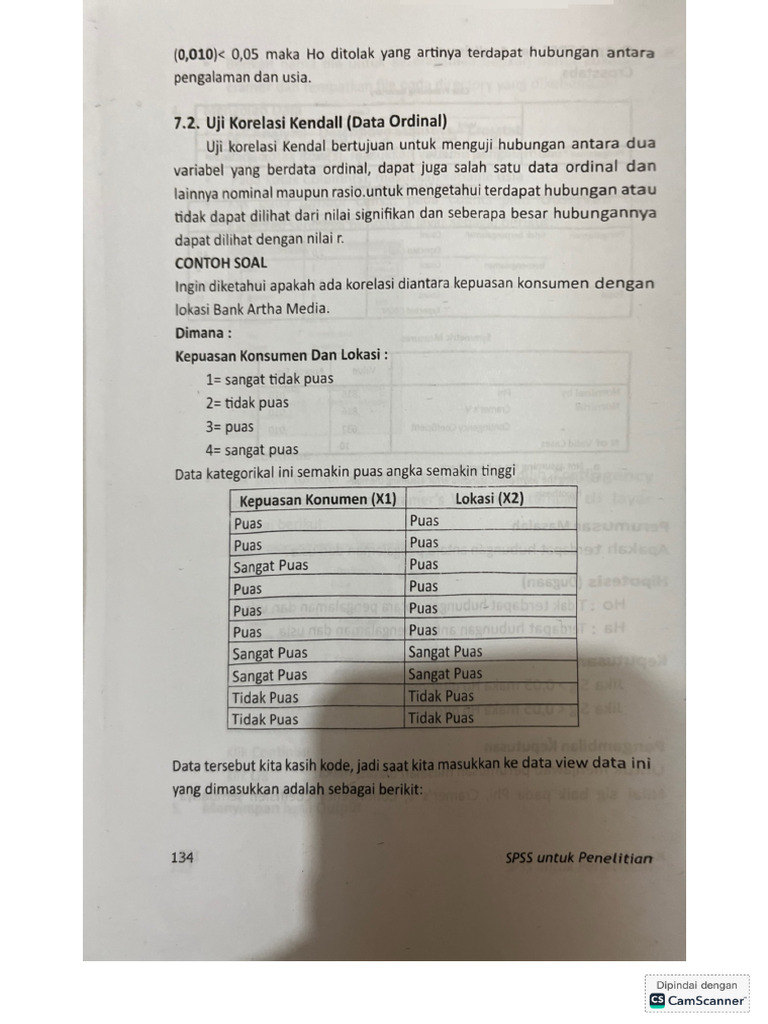 Uji Kendall Ta | PDF