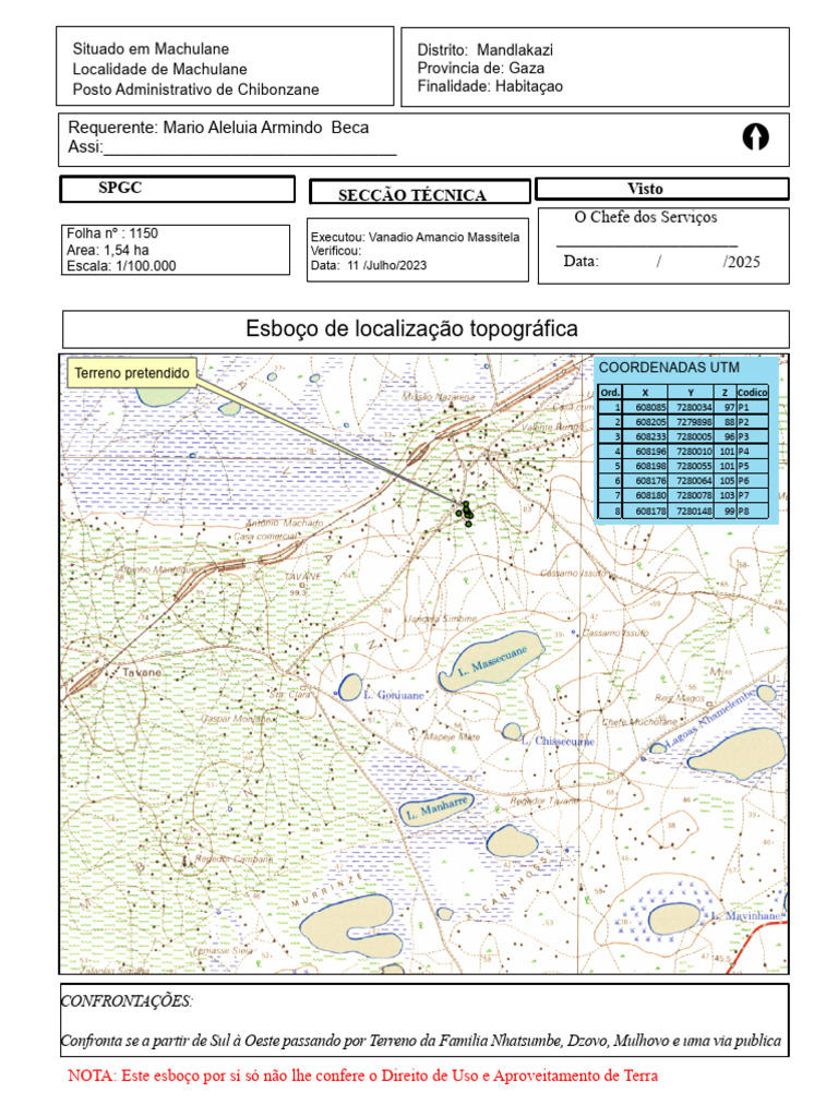 Esboço de Localização em Machulane | PDF