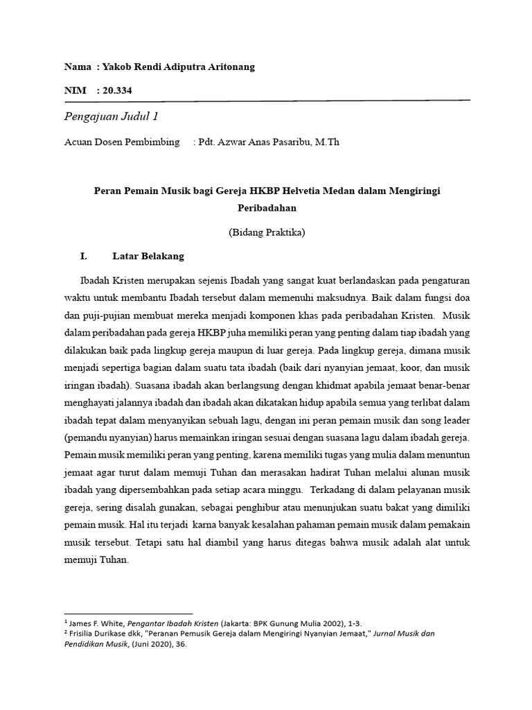 Pengajuan Judul Skripsi | PDF