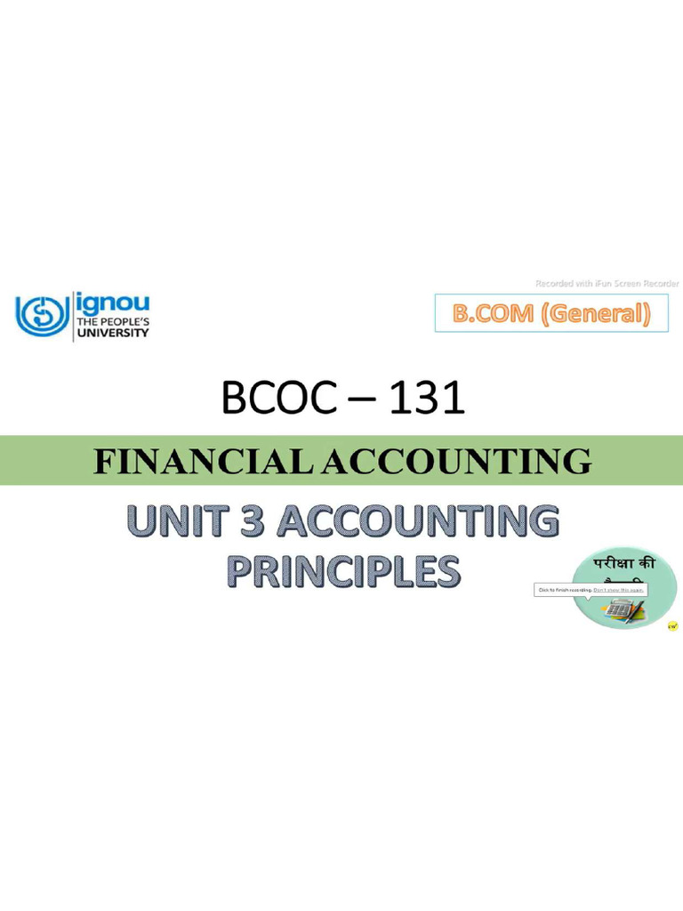 Unit 3 Accounting Principles | PDF