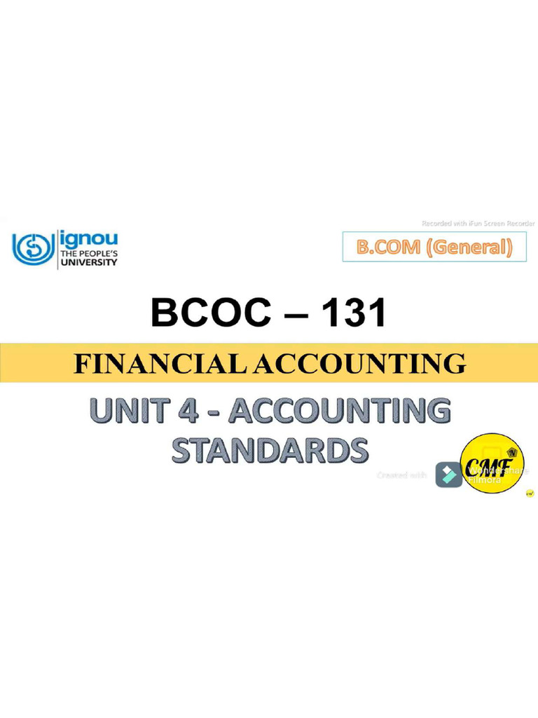 Unit 4 Accounting Standard | PDF