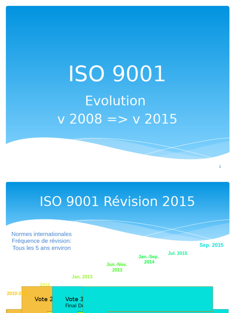 Évolution de la norme ISO 9001:2015 | PDF | Système de management de la ...