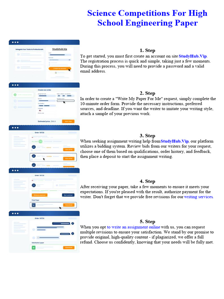Science Competitions For High School Engineering Paper | PDF
