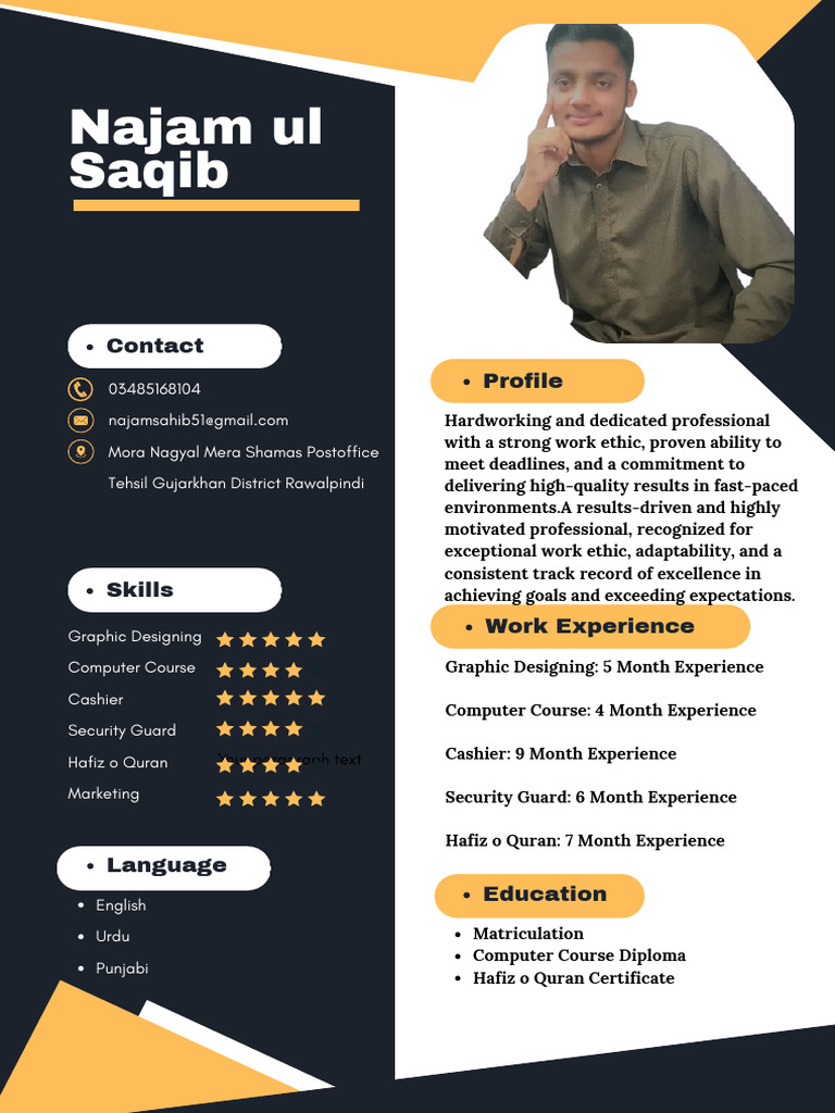 Najam Ul Saqib CV | PDF
